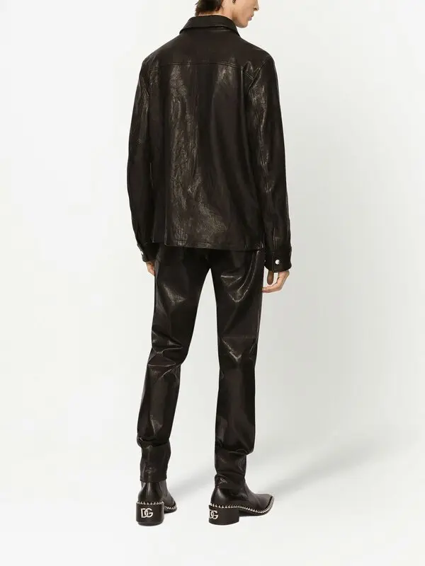 Dolce & Gabbana Leather Button-up Shirt