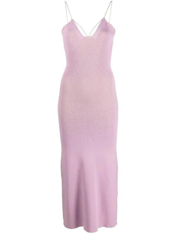 AERON Spaghetti Strap Knitted Midi Dress