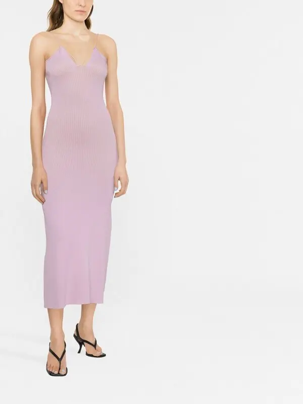 AERON Spaghetti Strap Knitted Midi Dress