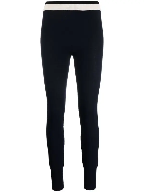 JIL SANDER Contrast-stripe Knitted Leggings