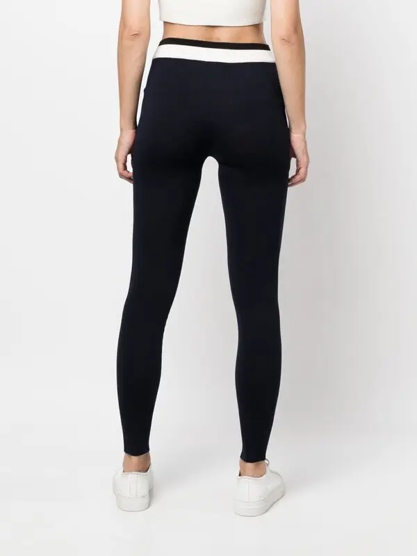 JIL SANDER Contrast-stripe Knitted Leggings