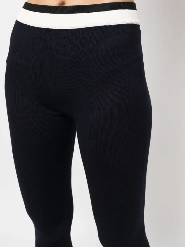 JIL SANDER Contrast-stripe Knitted Leggings