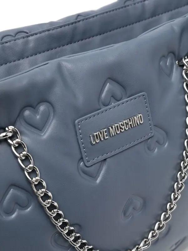 Moschino Chain-detail Logo-lettering Tote Bag
