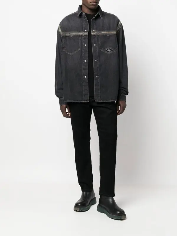 DIESEL® D-hor-fs Camouflage-print Shirt - Black