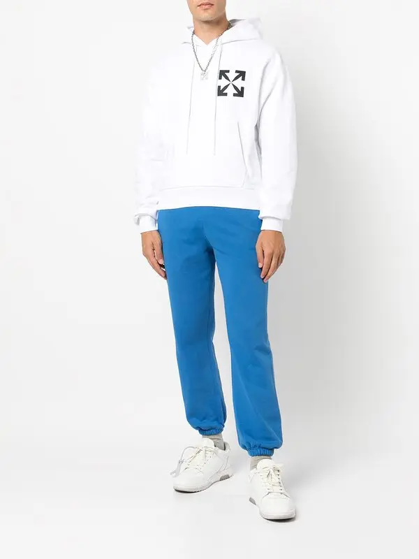Off-White Arrows-print Cotton Hoodie - White