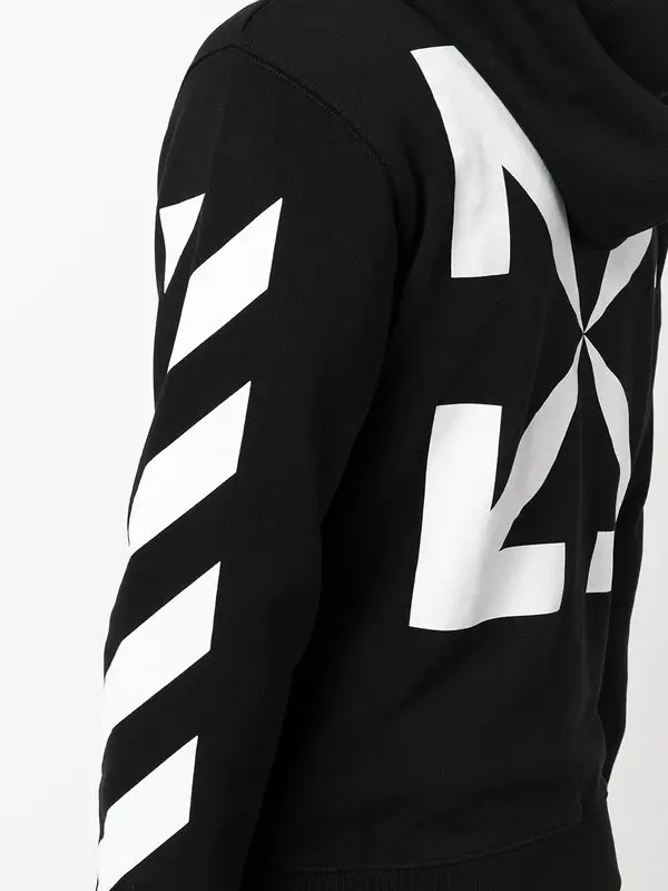 Off-White Arrows-print Cotton Zip-up Hoodie