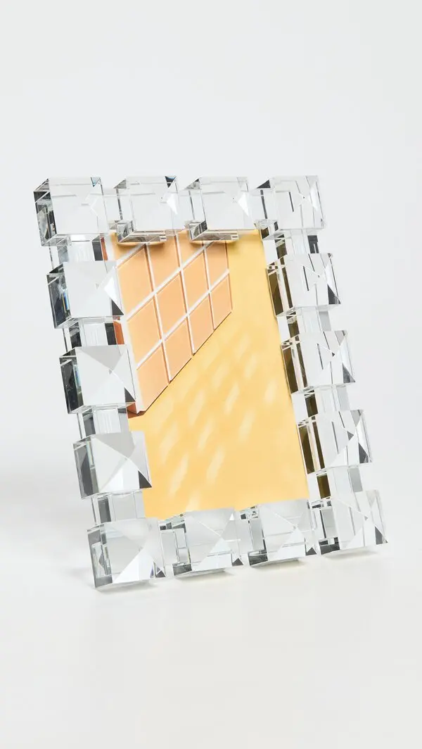TIZO DESIGN Glass Square Pyramid Photo Frame 4x6