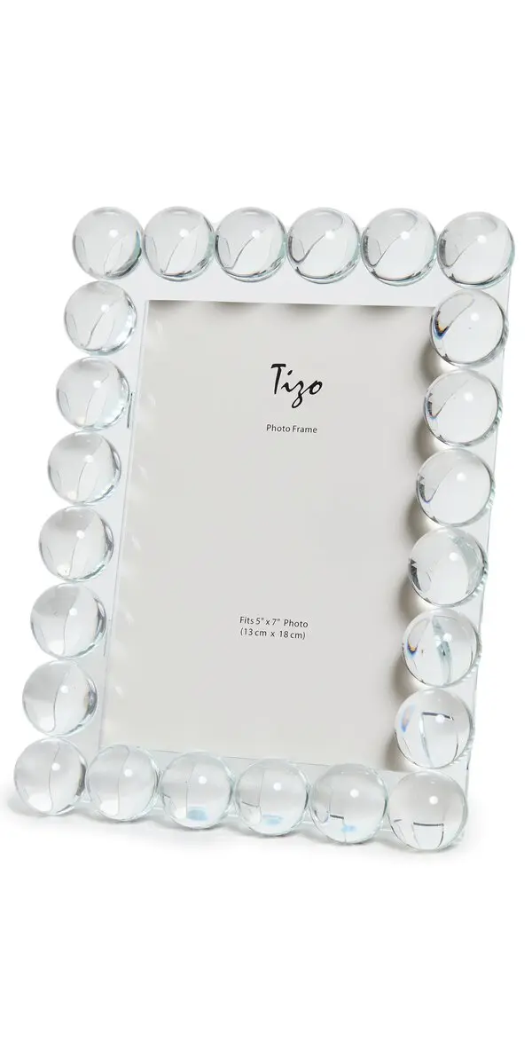 TIZO DESIGN Crystal Glass Bubble Frame 5x7 - Clear