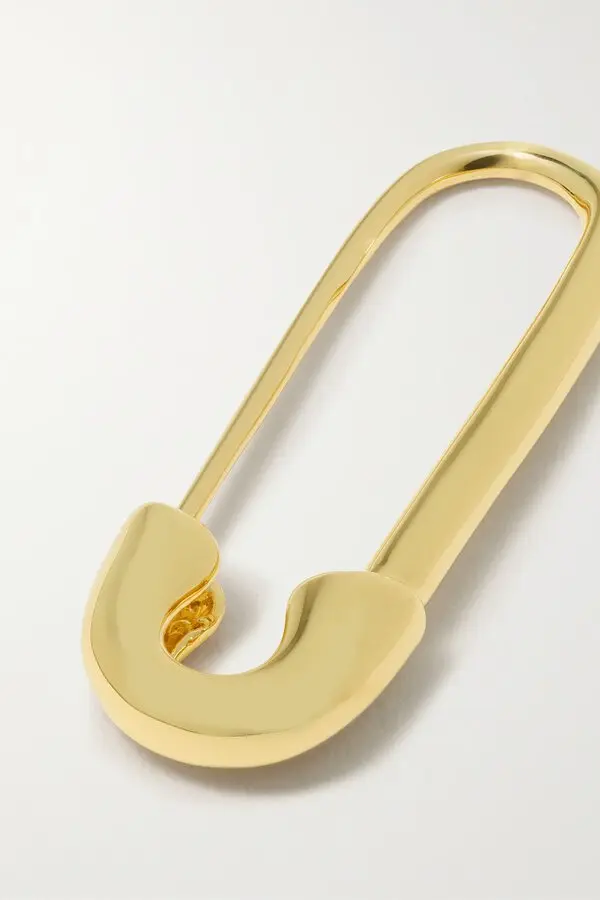 ANITA KO Safety Pin 18-karat Single Earring - Gold