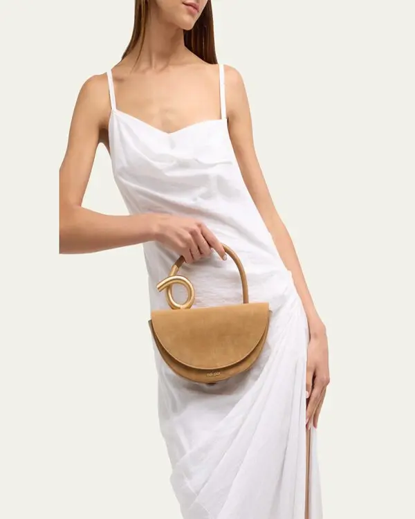 Cult Gaia Azariah Coil Top-handle Bag - Camel