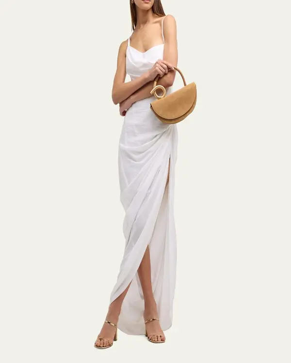 Cult Gaia Azariah Coil Top-handle Bag - Camel