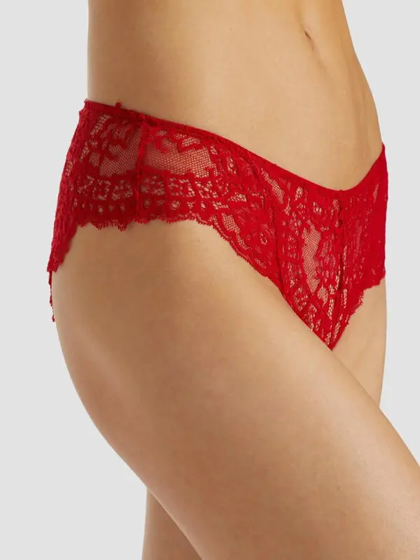 Wolford Belle Fleur Lace Bikini Brief - Red