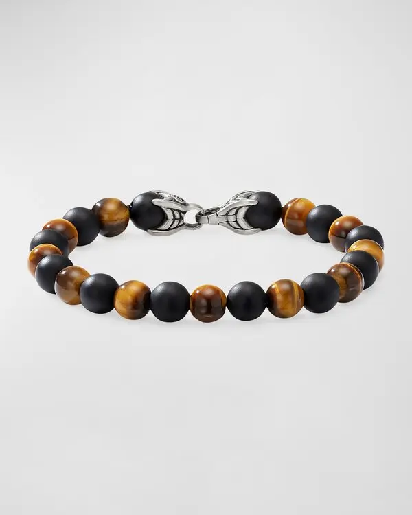 David Yurman Spiritual Beads Bracelet - Tigers Eye/black Onyx