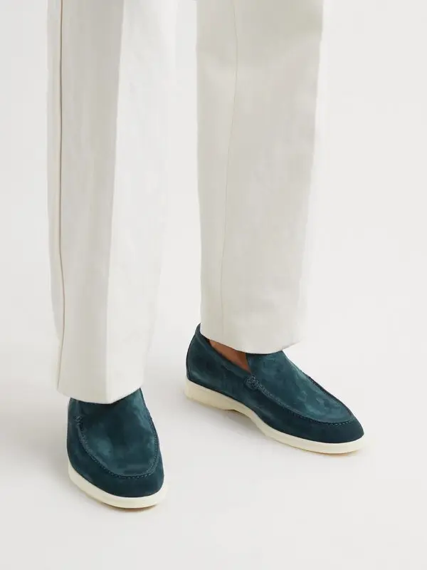 Loro Piana Summer Walk Suede Loafers