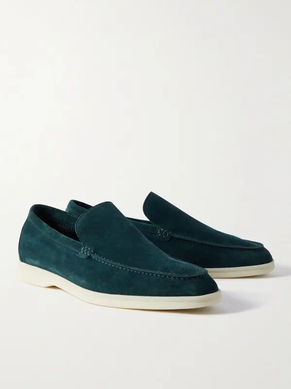 Loro Piana Summer Walk Suede Loafers