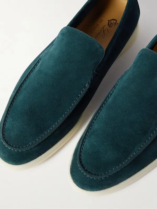 Loro Piana Summer Walk Suede Loafers