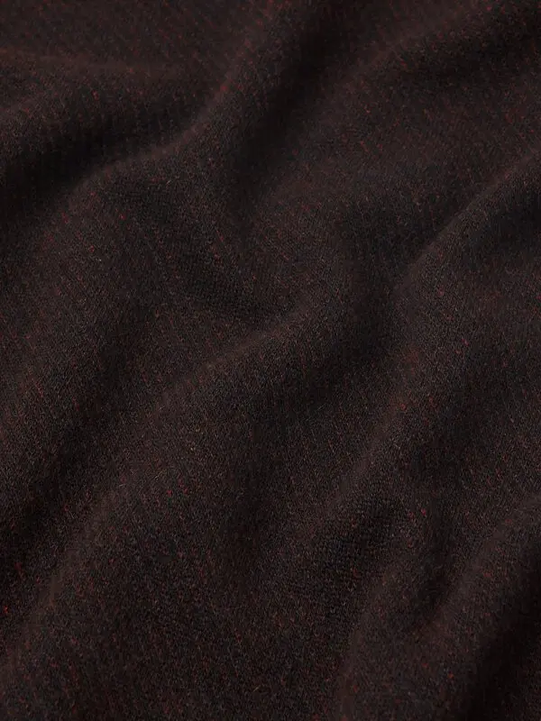 Loro Piana Roadster Slim-fit Striped Cashmere Half-zip Sweater - Brown