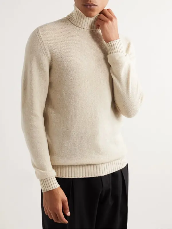 Loro Piana Baby Cashmere Rollneck Sweater - Neutrals