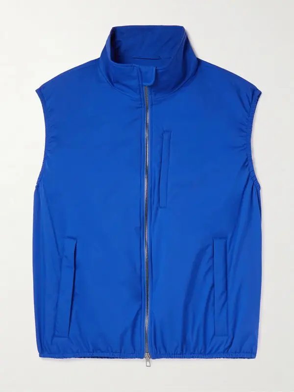 Loro Piana Tilman Slim-fit Padded Shell Gilet - Blue
