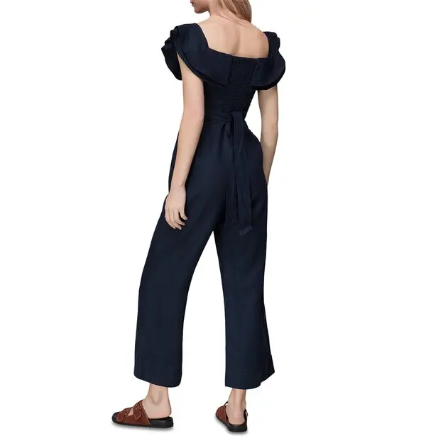 Whistles Linen Bardot Jumpsuit