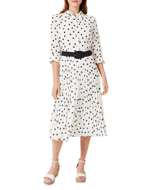 HOBBS LONDON Leona Spot Print Midi Dress