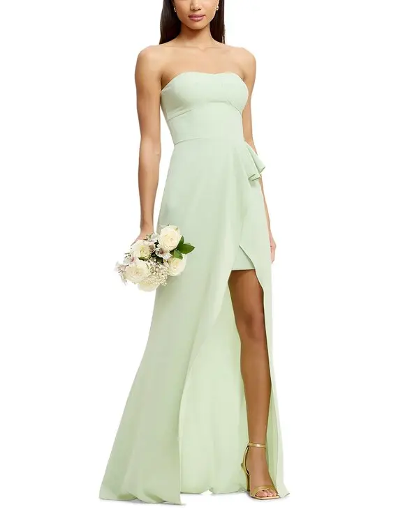 Dress The Population Kai Strapless Gown - Sage