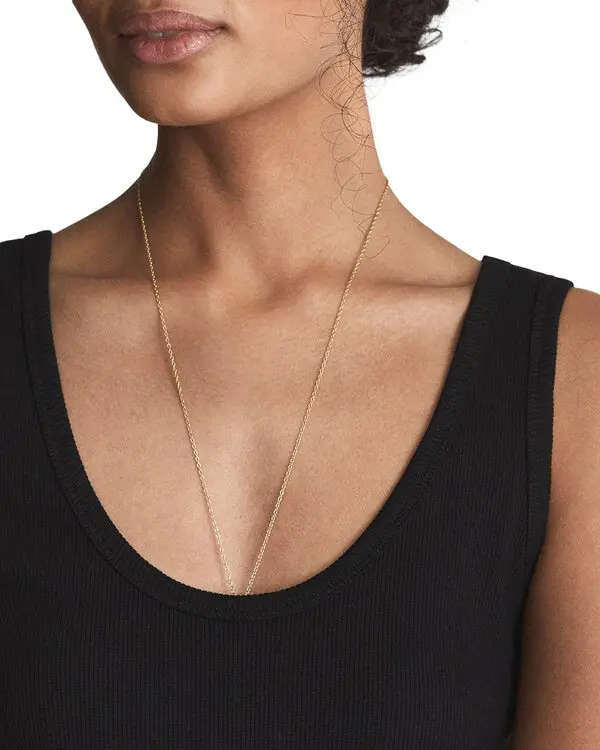 REISS Violet Ribbed Tank - Black