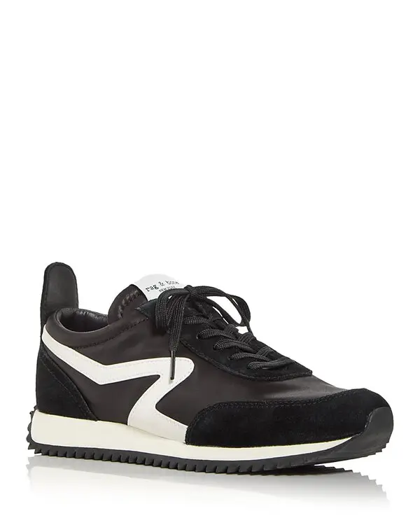Rag & Bone Retro Runner Lace Up Sneakers - Black