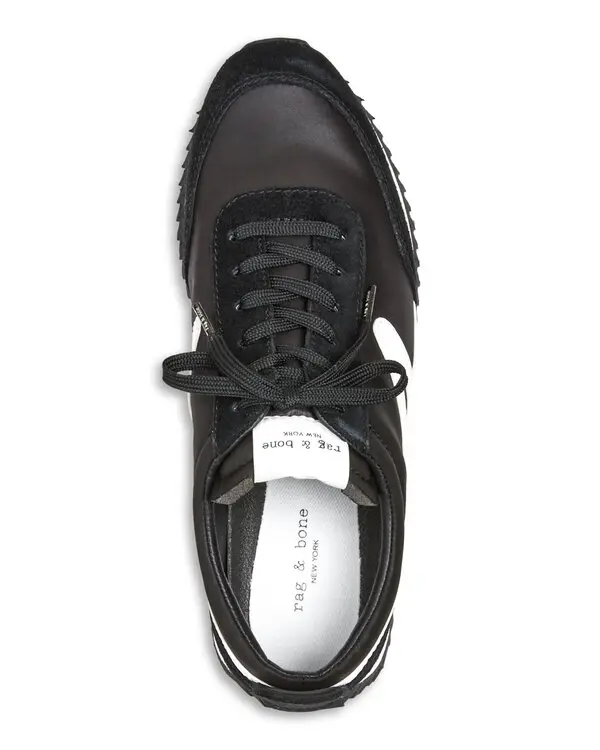 Rag & Bone Retro Runner Lace Up Sneakers - Black
