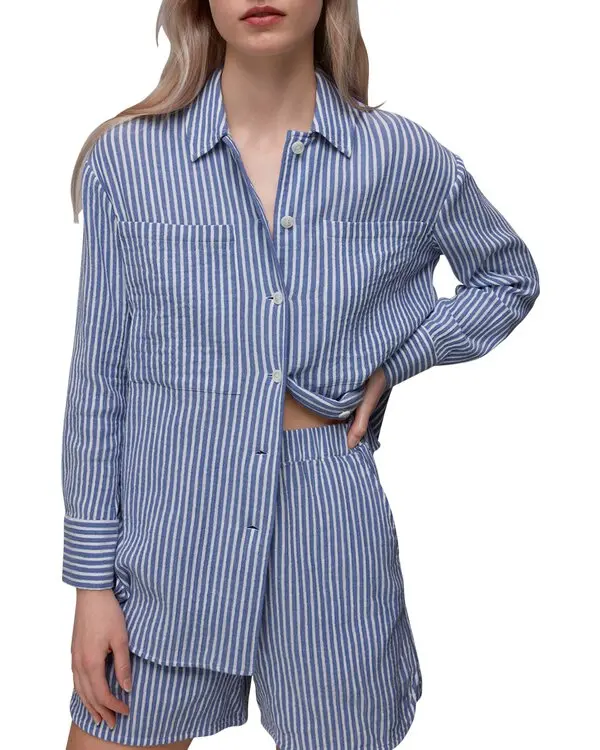 Whistles Olivia Striped Cotton Shorts