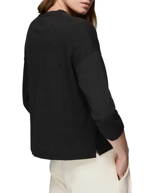Whistles Cotton Pocket Top - Black