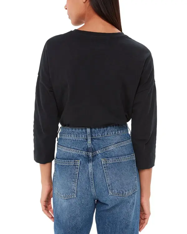 Whistles Cotton Pocket Top - Black