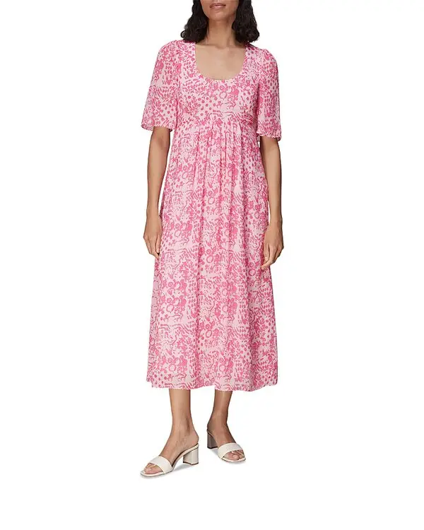 Whistles Abstract Batik Midi Dress