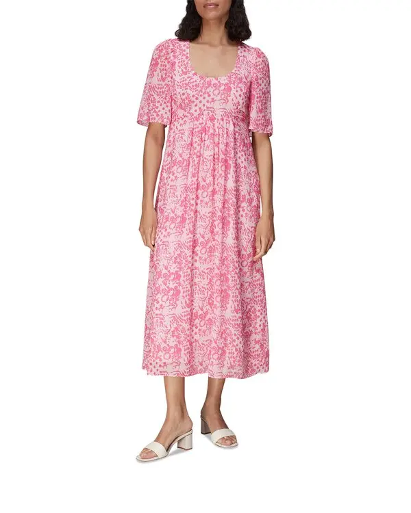Whistles Abstract Batik Midi Dress