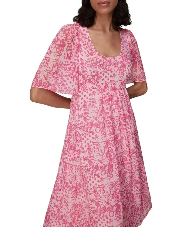 Whistles Abstract Batik Midi Dress