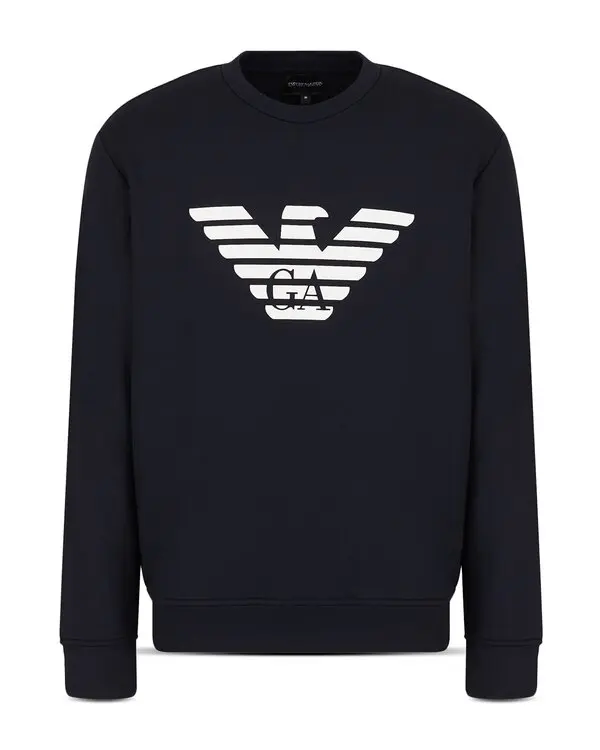 Emporio Armani Essential Jersey Logo Sweatshirt - Navy
