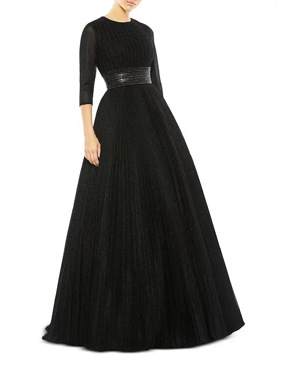 Mac Duggal Ieena Collection Shimmer Gown - Black