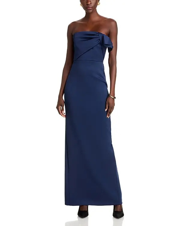 Black Halo Divina Strapless Gown - Pacific Blue