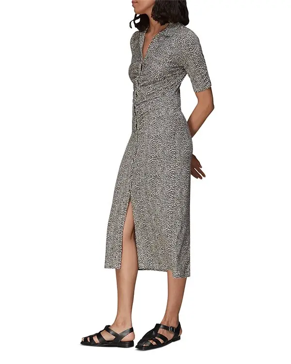 Whistles Leopard Print Shirt Dress