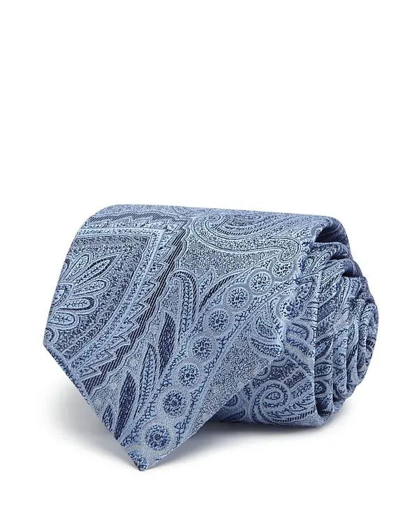 Bloomingdale'S Monochrome Paisley Wide Tie - Blue