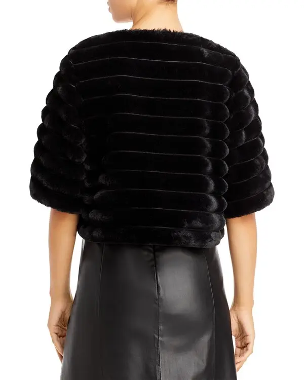 Bcbgmaxazria Faux Fur Shrug - Black