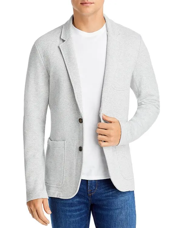 Faherty Brand Inlet Slim Fit Knit Blazer - Heather Gray