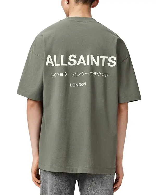 ALLSAINTS Underground Organic Cotton Logo Graphic Tee - Maple Green