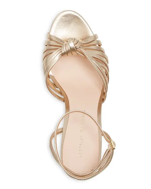 LOEFFLER RANDALL Rivka Platform High Block Heel Sandals - Champagne