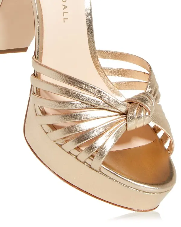 LOEFFLER RANDALL Rivka Platform High Block Heel Sandals - Champagne