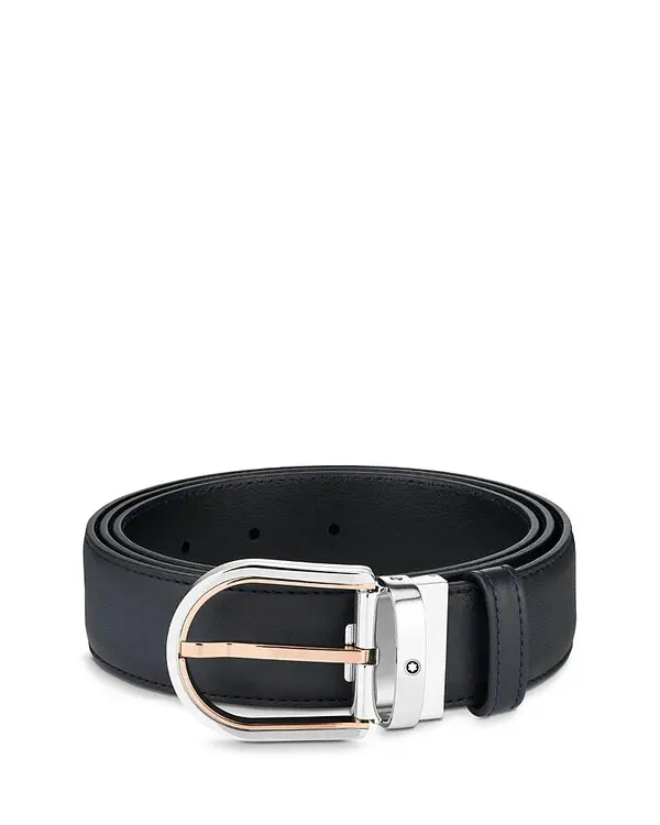 Montblanc Horseshoe Buckle Reversible Belt - Black