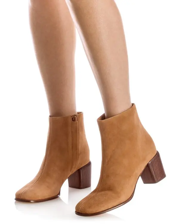 Vince Maggie Zip Up Block Heel Booties