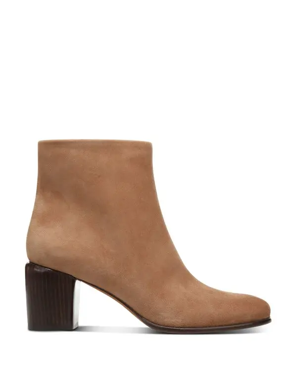 Vince Maggie Zip Up Block Heel Booties
