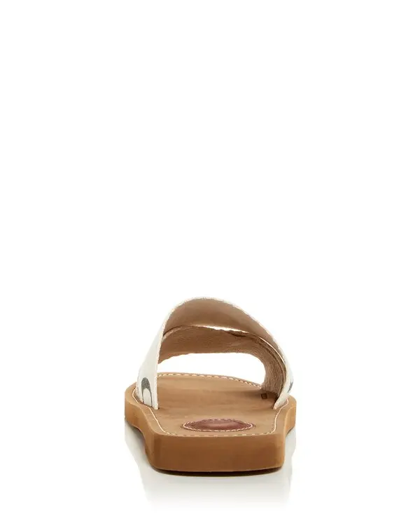 Chloé Woody Logo Slide Sandals - White