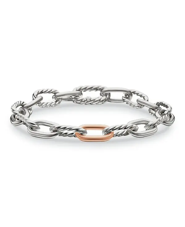David Yurman Dy Madison Link Bracelet, 8.5mm - Silver/rose Gold